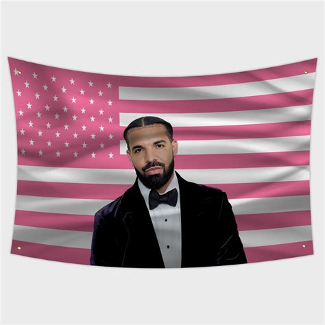 Drake Flag Pink 3x5ft American Drake Flag College Dorm Room Flag Dorm Dolphin