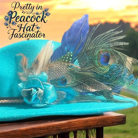 Pretty In Peacock Hat Fascinator Etsy