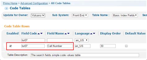 Adding A Searchable Field Ex Libris Knowledge Center