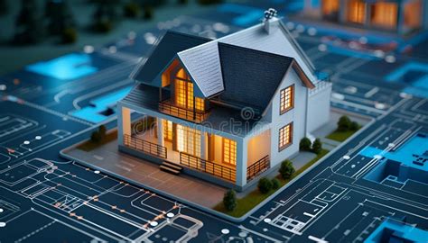 Smart Home Technology Concept Virtual Circuit Futuristic Interface Smart Home Digital Control