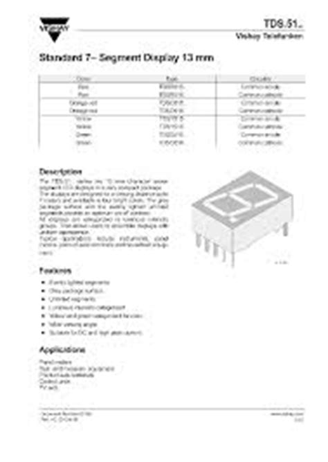 Download Seven Segment Display Datasheet PDF ServiceSparePart