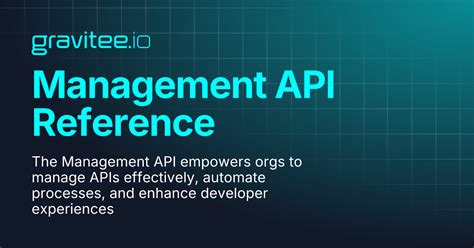 management api reference gravitee documentation