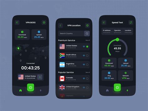 vpn mobile app design on behance