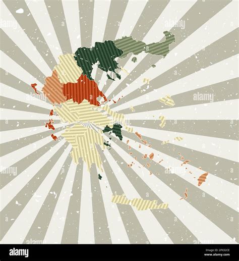 Greece Vintage Map Grunge Poster With Map Of The Country In Retro Color Palette Shape Of