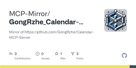 github mcp mirror gongrzhe calendar mcp server mirror of