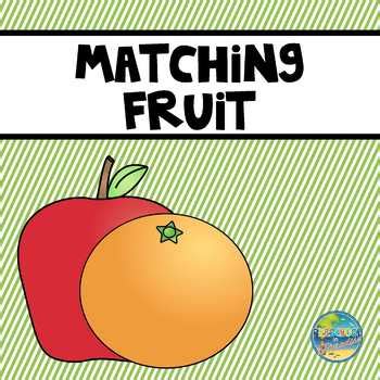 File Folder Game Matching Fruit By Prebabe In Paradise TpT