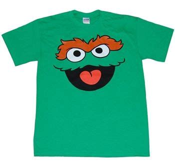 Sesame Street Shirts Oscar The Grouch Face T Shirt By Animation Shops