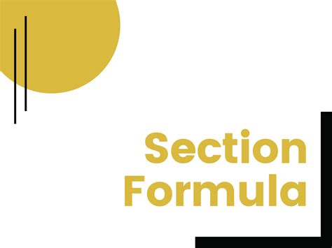 Section Formula Class 10th Mit Coordinate Geometry