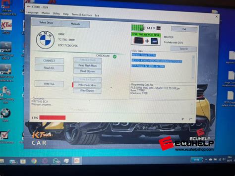 ECUHELP KT II Read Write EDC C CP BMW On Bench