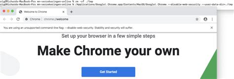 Disable Web Security In Chrome