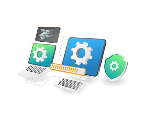 Reparación De Actualización De Aplicaciones Informáticas Vector Premium