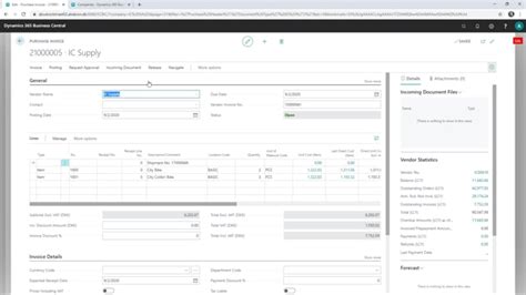 Creating A Purchase Invoice For Intercompany Dynamics Business Central