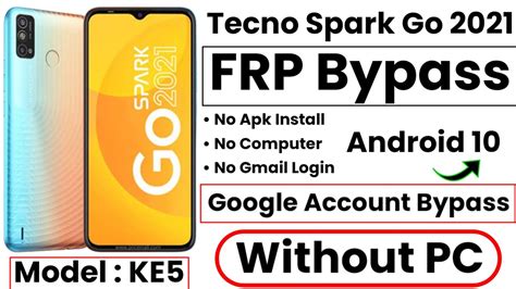 Tecno Spark Go FRP Bypass Without PC Tecno KE Google Account Bypass Tecno KE FRP