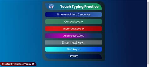 GitHub Santoshy Touch Typing Practice A Web Application For Practicing Touch Typing To