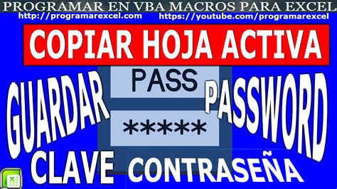 Como Guardar Con Password O Contraseña Copia Hoja Excel Activa Programar En Vba Macros De Excel