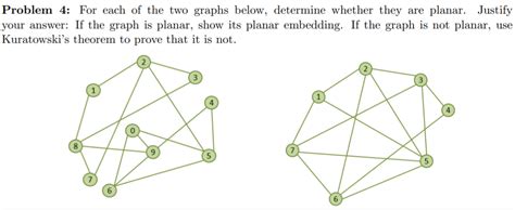 Solved Problem 4 For Each Of The Two Graphs Below Chegg Com