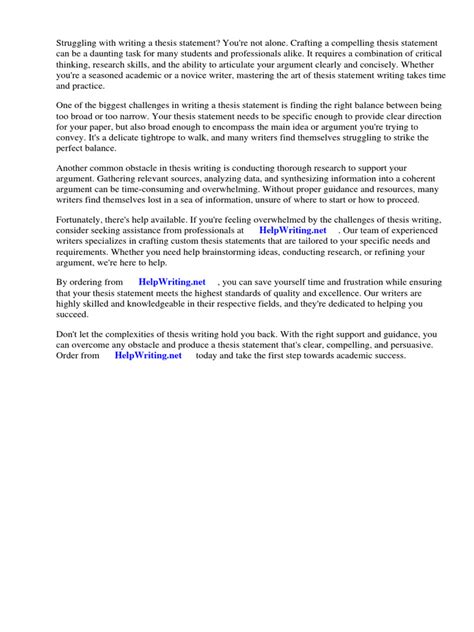How To Practice Writing Thesis Statements Pdf Essays Thesis