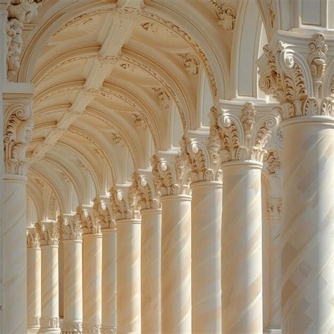 Classical Architecture Columns Premium Ai Generated Image