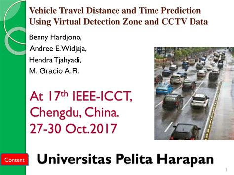 Pdf Vehicle Travel Distance And Time Prediction Using Virtual Detection Zone And Cctv Data