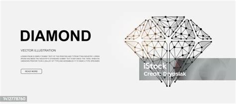 방문 페이지 템플릿에 대한 다이아몬드 3d 낮은 폴리 기호 화려한 디자인 일러스트레이션 홈페이지 디자인을위한 다각형 보석 그림