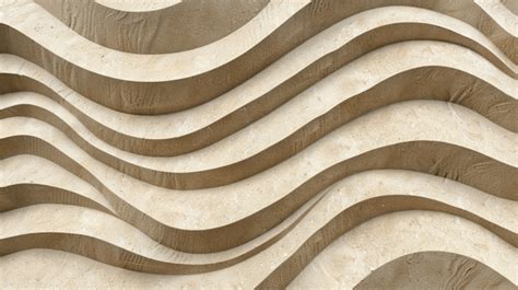 Continuous Curve Wave Pattern Art On The Sand Background Continuous Light Shade Background