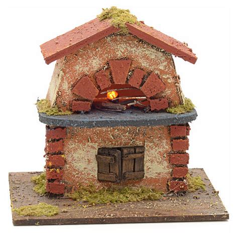 Nativity Accessory Electric Wood Fired Oven 12x9x12cm Online Sales