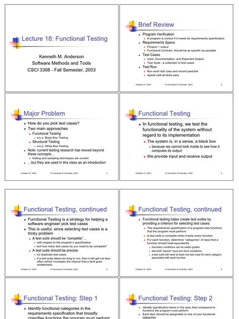 Brief Review Kenneth M Anderson Software Methods And Tools Csci 3308