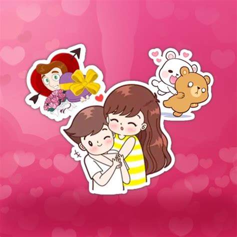 Animated Romantic Stickers By Akshar Jain