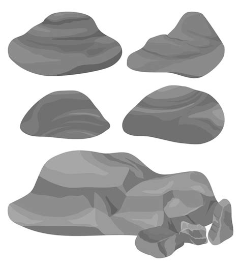 Premium Vector Stone Cartoon Element Collection