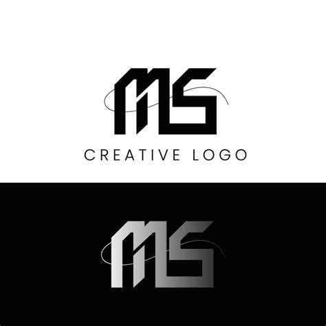 Ms Initial Logo 28573909 Vector Art At Vecteezy