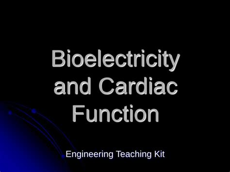 Pdf Bioelectricity And Cardiac Function Dokumen Tips