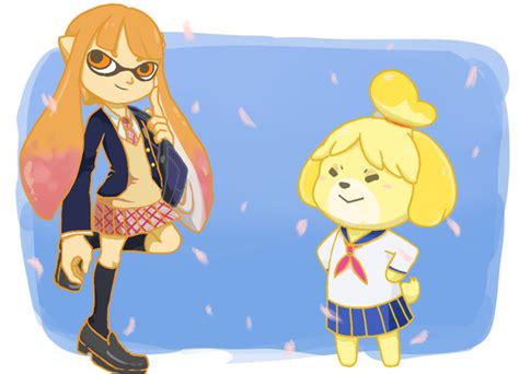 Inkling And Isabelle Splatoon Know Your Meme