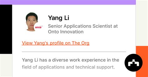 Yang Li Senior Applications Scientist At Onto Innovation The Org