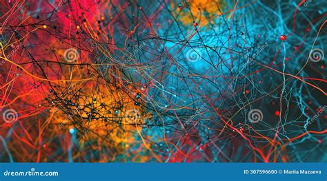 Patterns That Mimic A Neural Network Or Neurons Of The Brain Neural Connections AI Generated