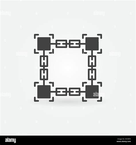 Block Chain Technology Symbol Vector Blockchain Dark Icon Or Logo