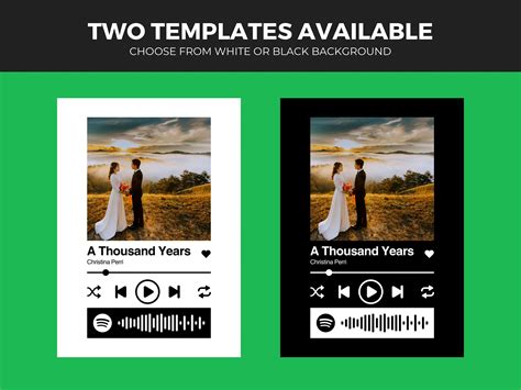 Custom Spotify Frame Personalized Song Plaque Spotify Code Gifts Printable Gift Canva Temp