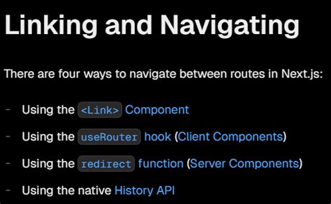 Nextjs Routing Linking And Navigating