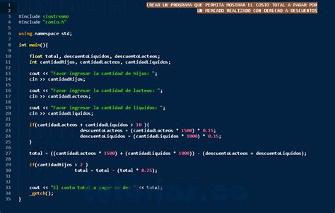 Sentencia If Else Visual C Hallar El Costo De Mercado Tutorias Co