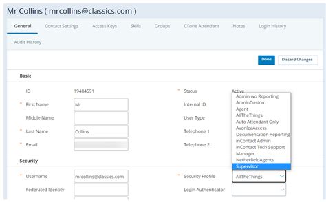 Set Up A Security Profile