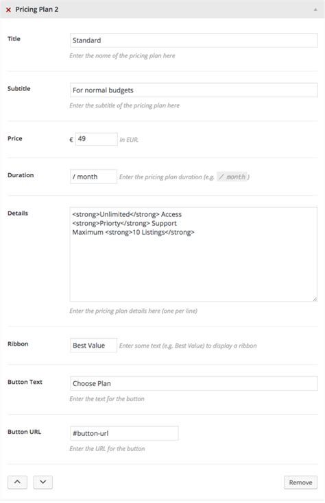 Wpcasa Pricing Tables Wpcasa Documentation