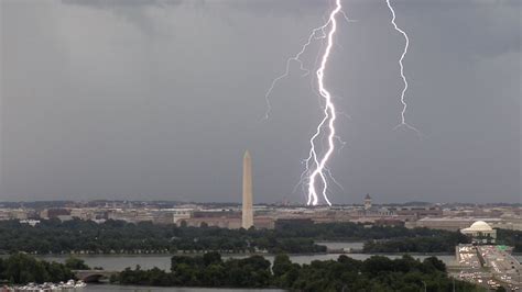 Video Captures Multiple Lightning Strikes In Dc