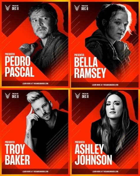 Game Awards 2022 Ashley Johnson Troy Baker Bella Ramsey Et Pedro