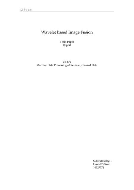 wavelet based image fusion pdf