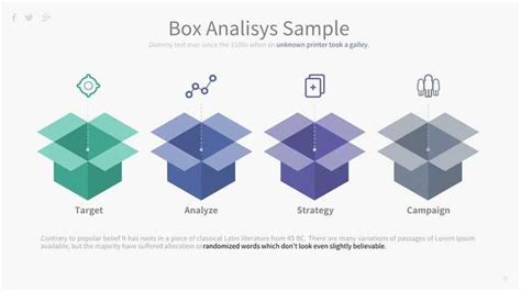 Series Of Four Boxes With Arrows PowerPoint Template Free Download Pikbest
