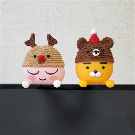 크리스마스 카카오 라이언 어피치 방향제 모자 아이디어스