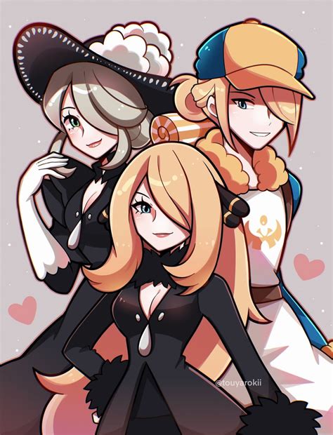 Cynthia Volo And Cogita Pokemon And More Drawn By Touyarokii Danbooru