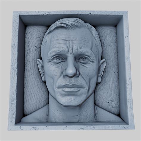 3d File Daniel Craig Head Relief Actor 🗿 ・3d Printing Model To Download・cults