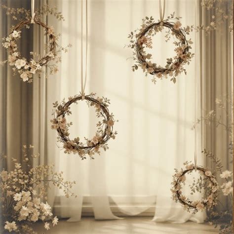 Free Floating Botanical Wreaths Photo Wreaths Botanical Vintage