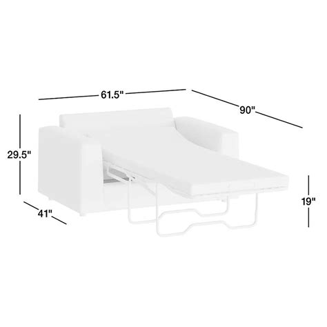 Peyton Twin Sleeper Sofa With Foam Mattress Reviews Crate And Barrel