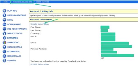 How To Update Your Contact Data In Sitecontrol Easyhost Documentation